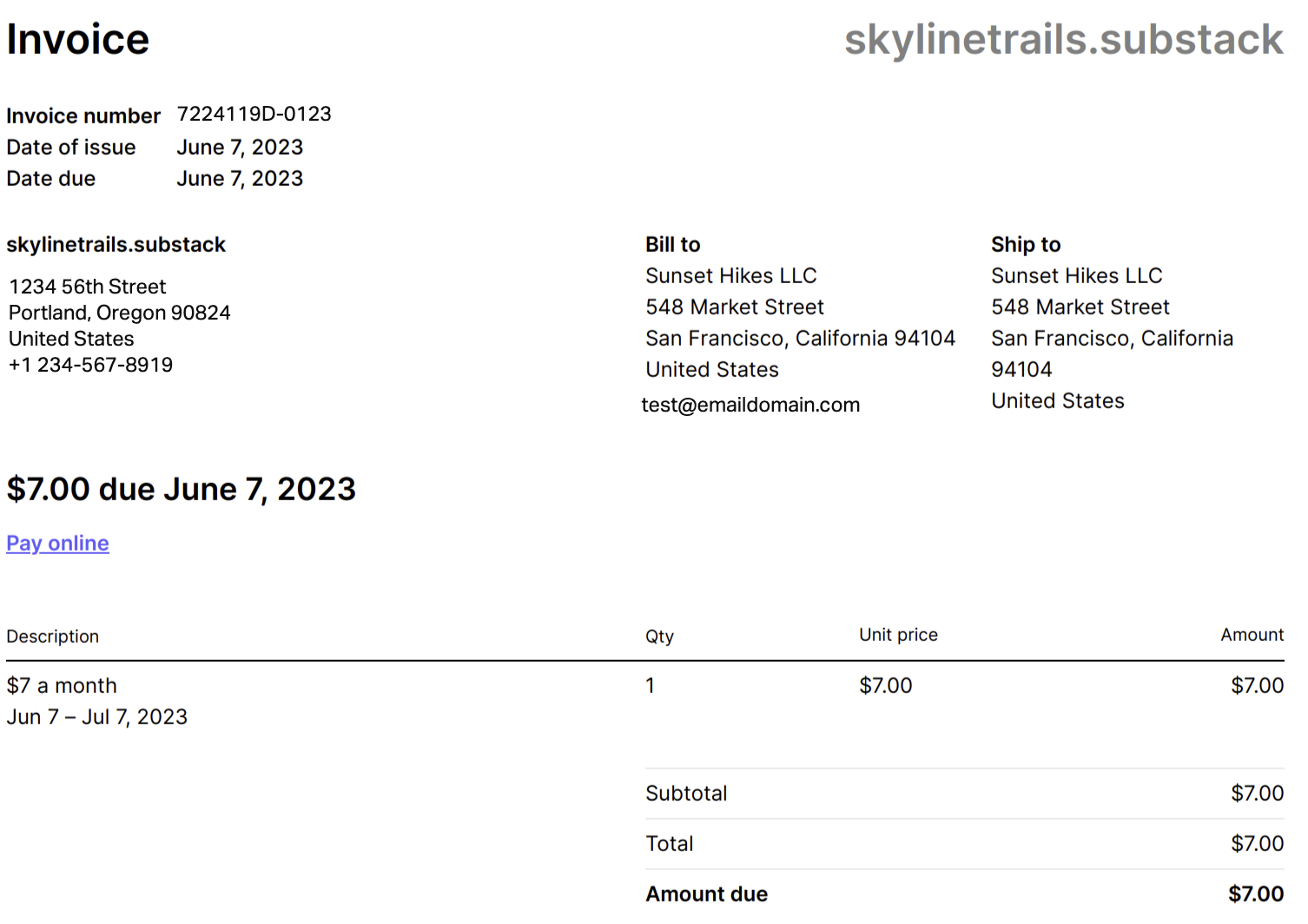How do I get an invoice for my subscription? – Substack, Inc