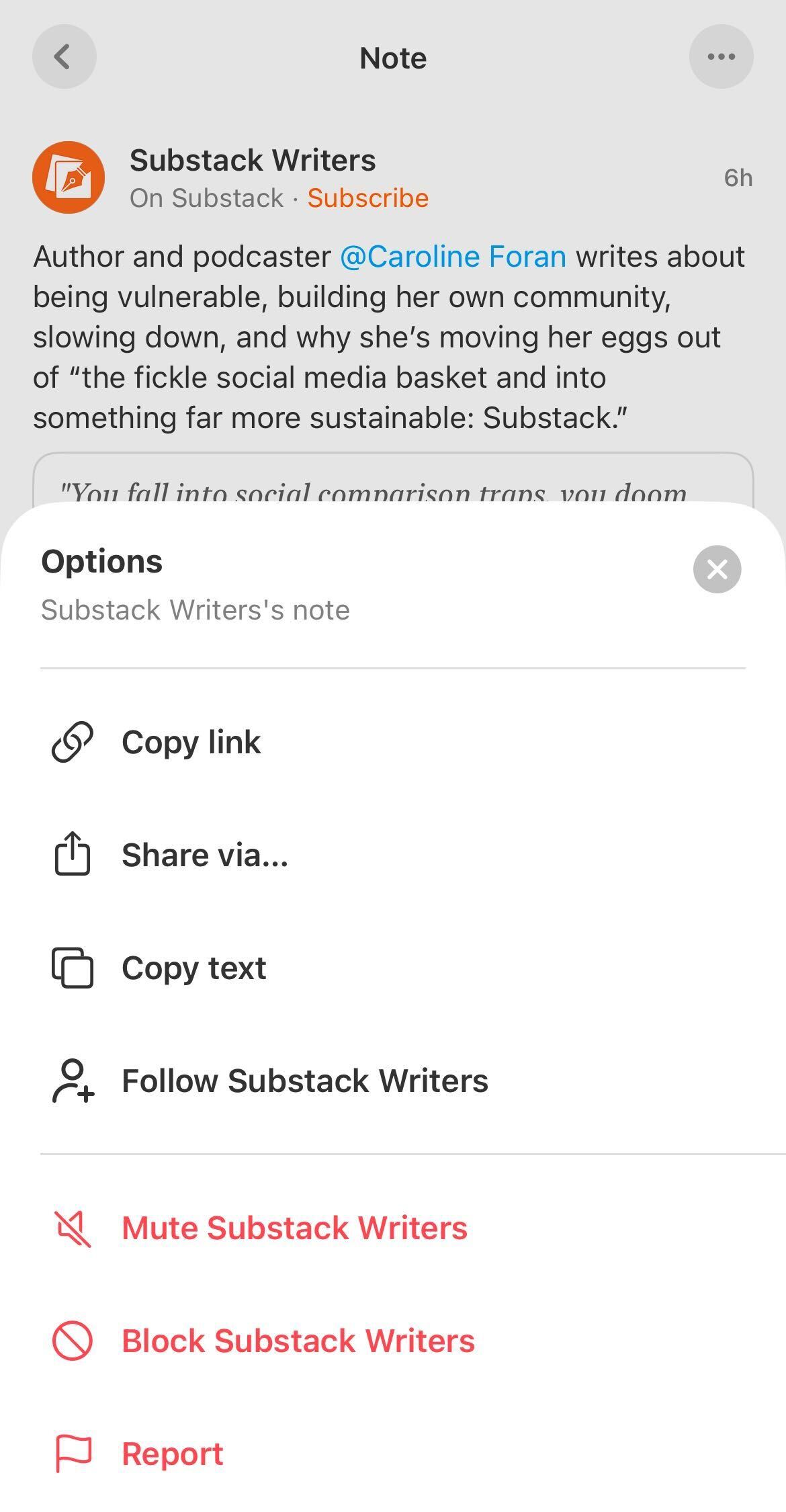 How do I block someone on Substack Notes? – Substack, Inc