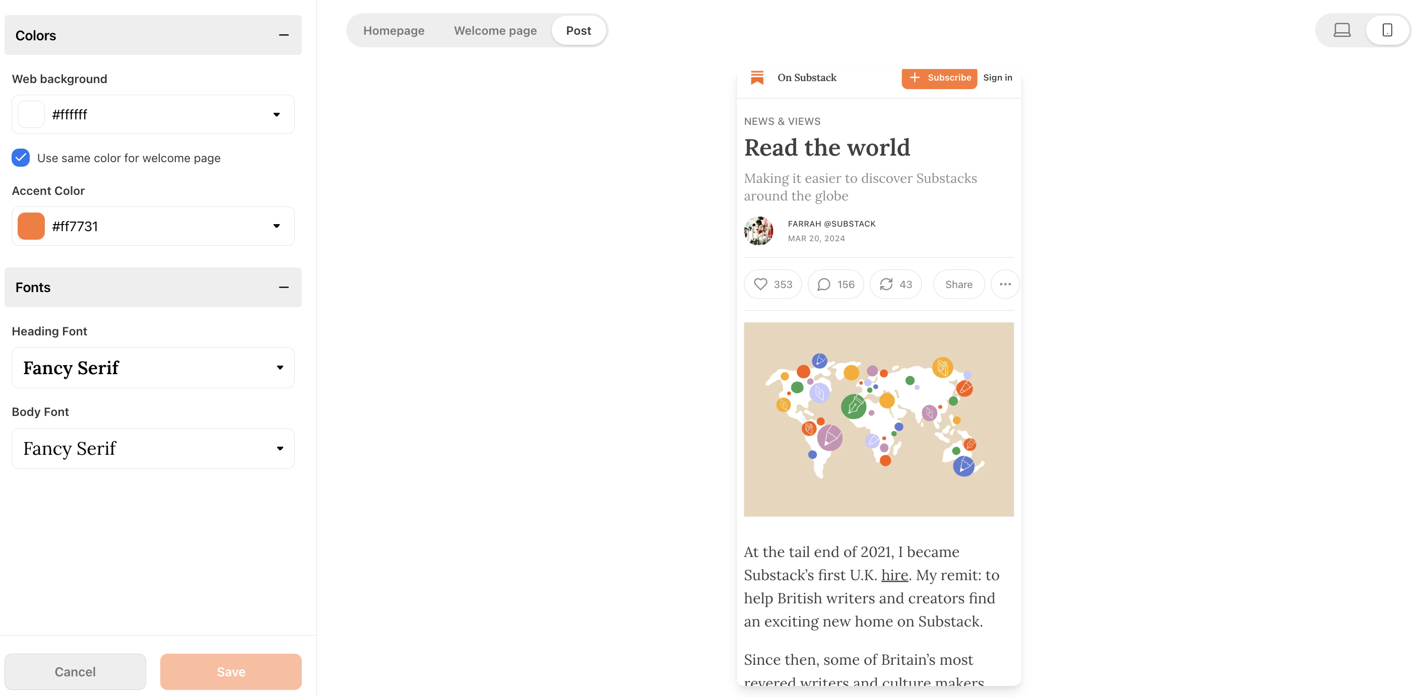 Can I use custom fonts on Substack? – Substack, Inc