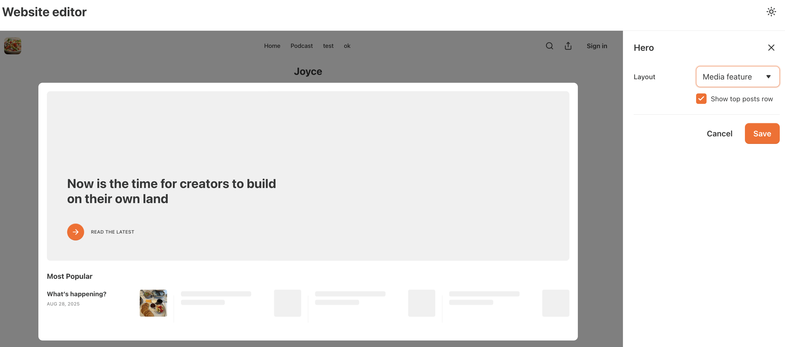 How do I switch my publication's homepage to a different layout ...