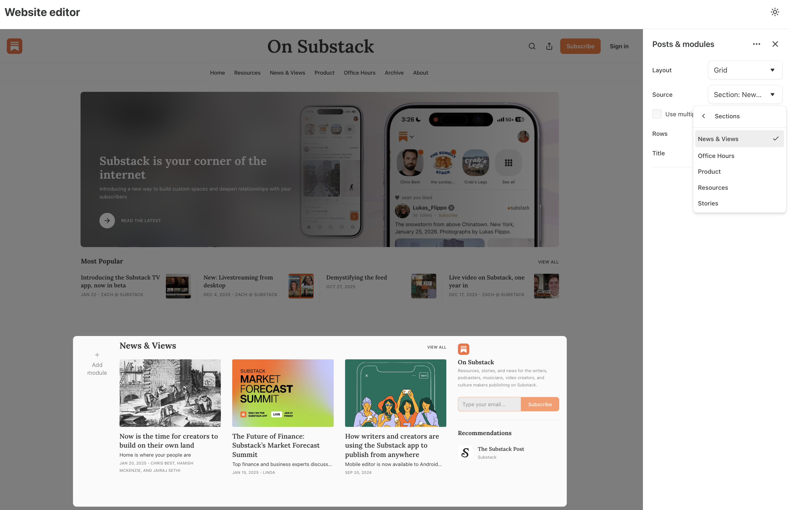 How do I switch my publication's homepage to a different layout ...