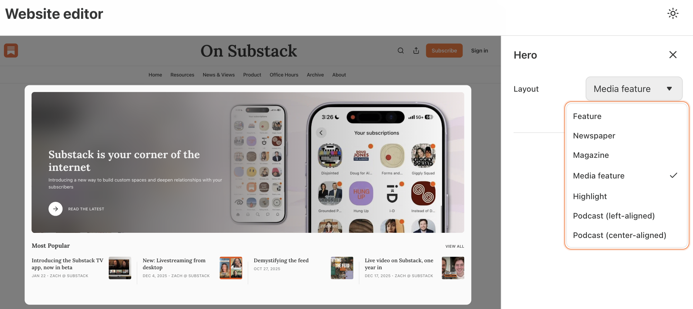 How do I set a custom theme for my Substack? – Substack, Inc