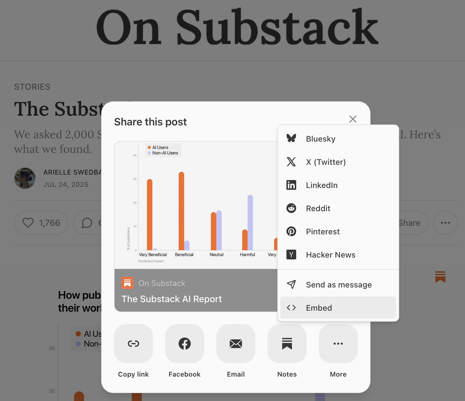 How do I embed Substack posts or notes on a website? – Substack, Inc