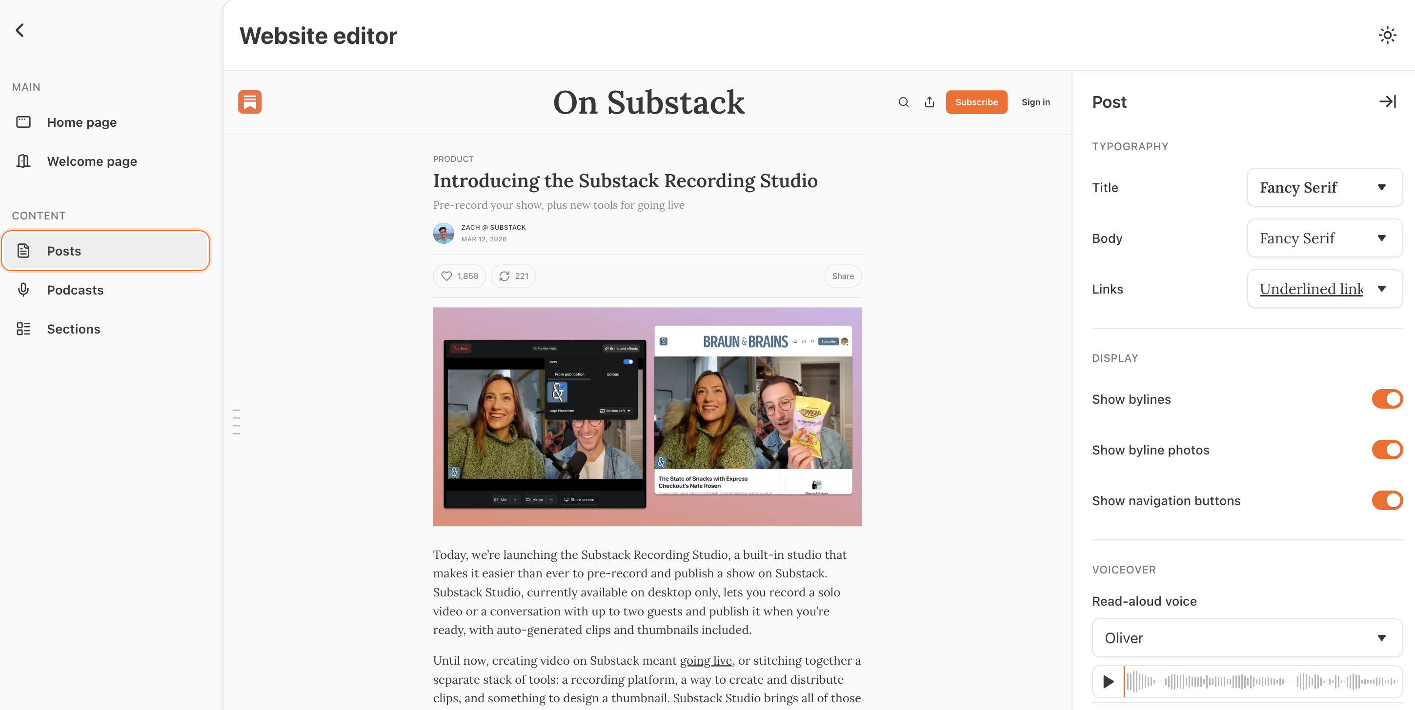 How do I enable or disable bylines (name and photo) on my posts ...